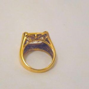 Technibond | Jewelry | Technibond White Topaz Squareshaped Ring Size 7 ...